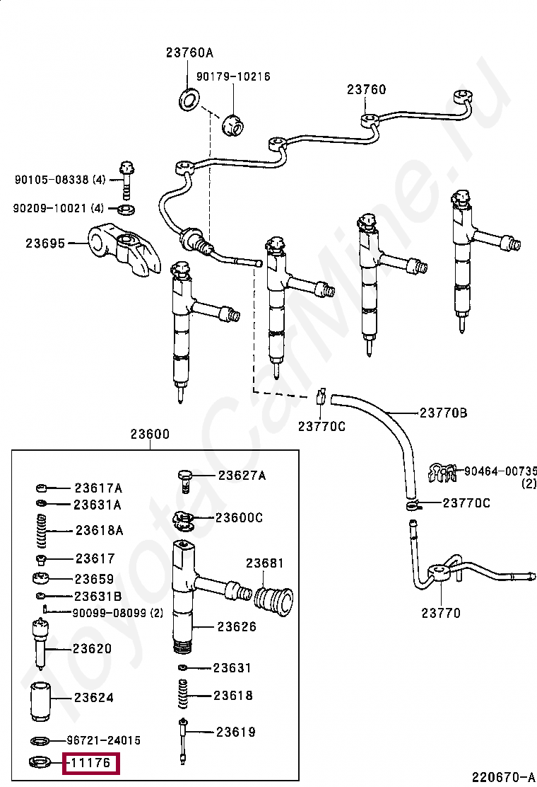 Запчасти Тойота: SEAT, INJECTION NOZZLE (1117627011)