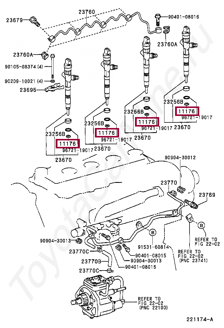 Запчасти Тойота: Алюминиевое кольцо (1117630011)