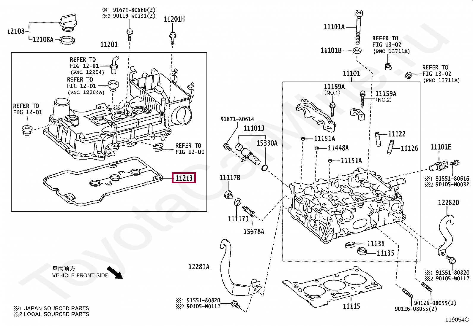 Запчасти Тойота: GASKET, CYLINDER HEAD COVER (112130Q020)