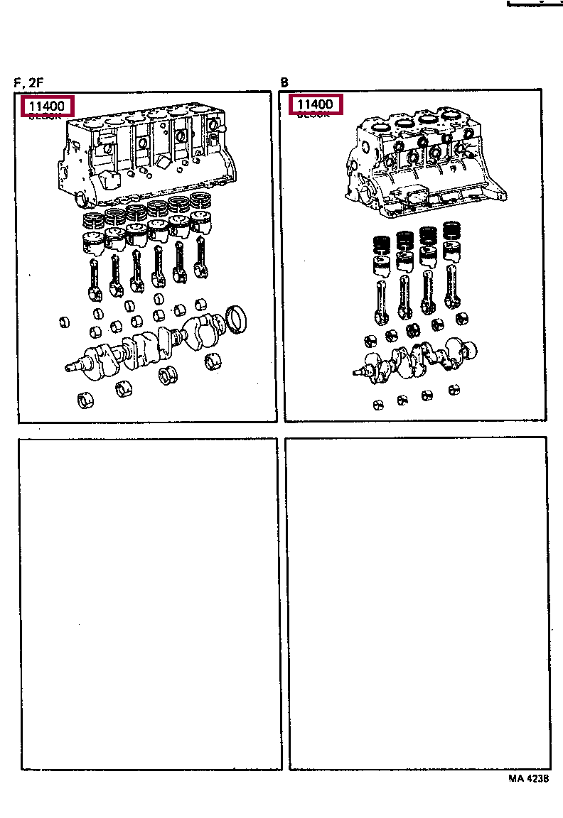 Запчасти Тойота: BLOCK ASSY, SHORT (1140060052)