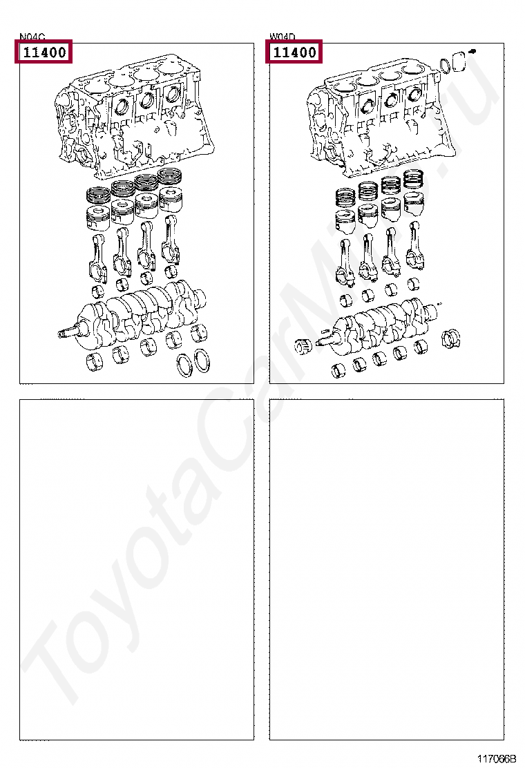 Запчасти Тойота: BLOCK ASSY, SHORT (1140078616)
