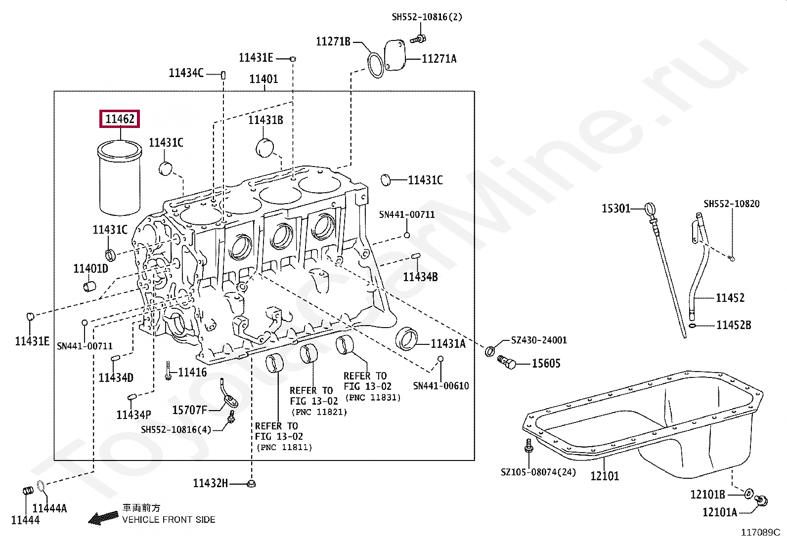 Запчасти Тойота: LINER, CYLINDER (11464E0140)