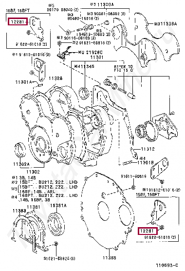 Запчасти Тойота: HANGER, ENGINE, NO.1 (1228158010)