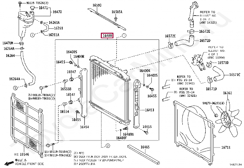 Запчасти Тойота: RADIATOR ASSY (164000E010)