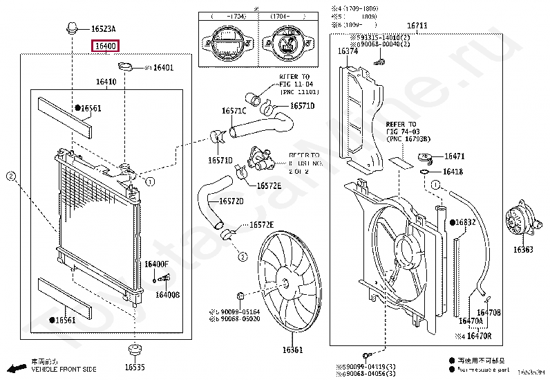Запчасти Тойота: RADIATOR ASSY (164000Y100)