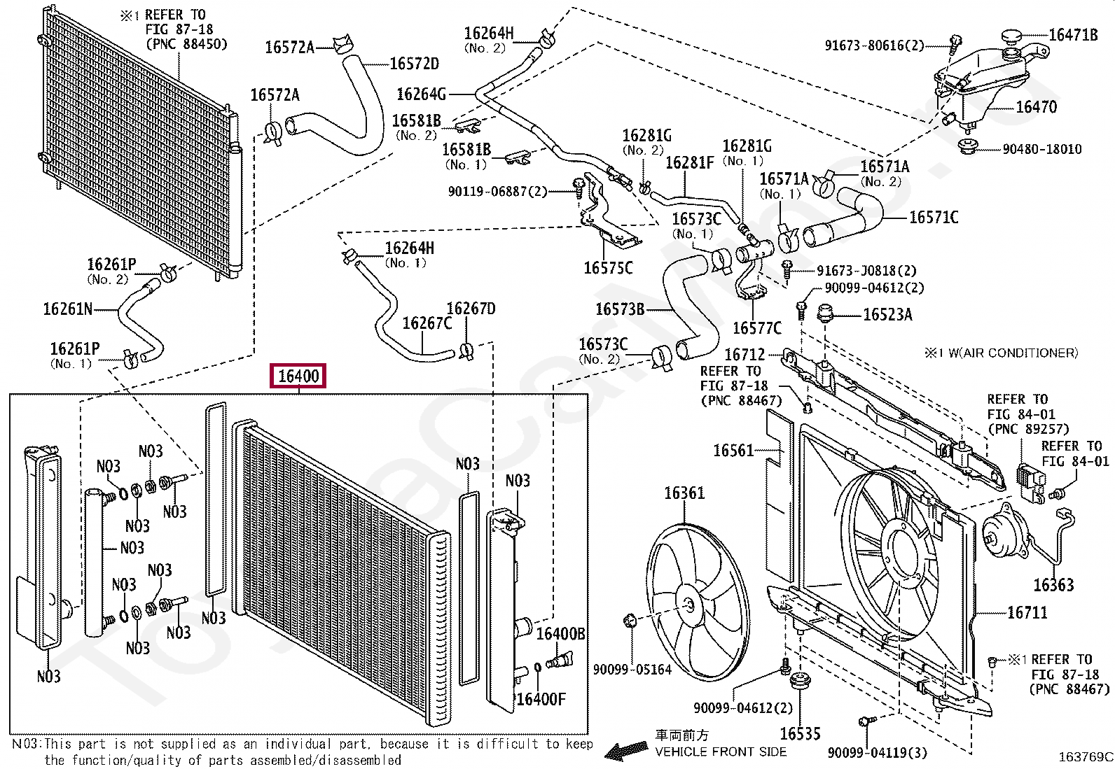 Запчасти Тойота: RADIATOR ASSY (1640037250)