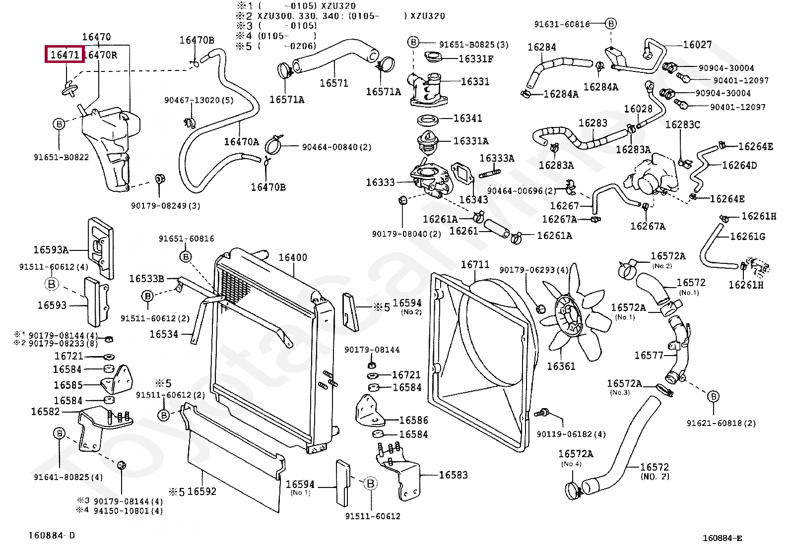 Запчасти Тойота: CAP SUB-ASSY, RESERVE TANK (1640578010)