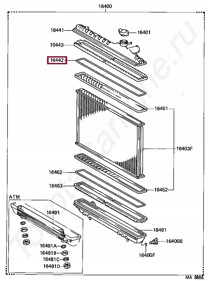 Запчасти Тойота: RING, O(FOR RADIATOR LOWER TANK) (1646270210)