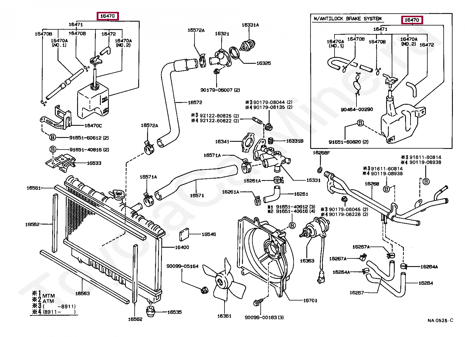 Запчасти Тойота: TANK ASSY, RADIATOR RESERVE (1647074090)