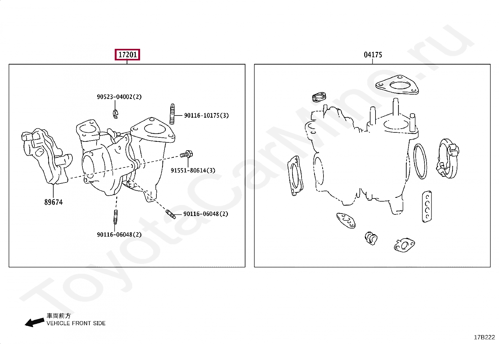 Запчасти Тойота: TURBOCHARGER SUB-ASSY (1720111120)