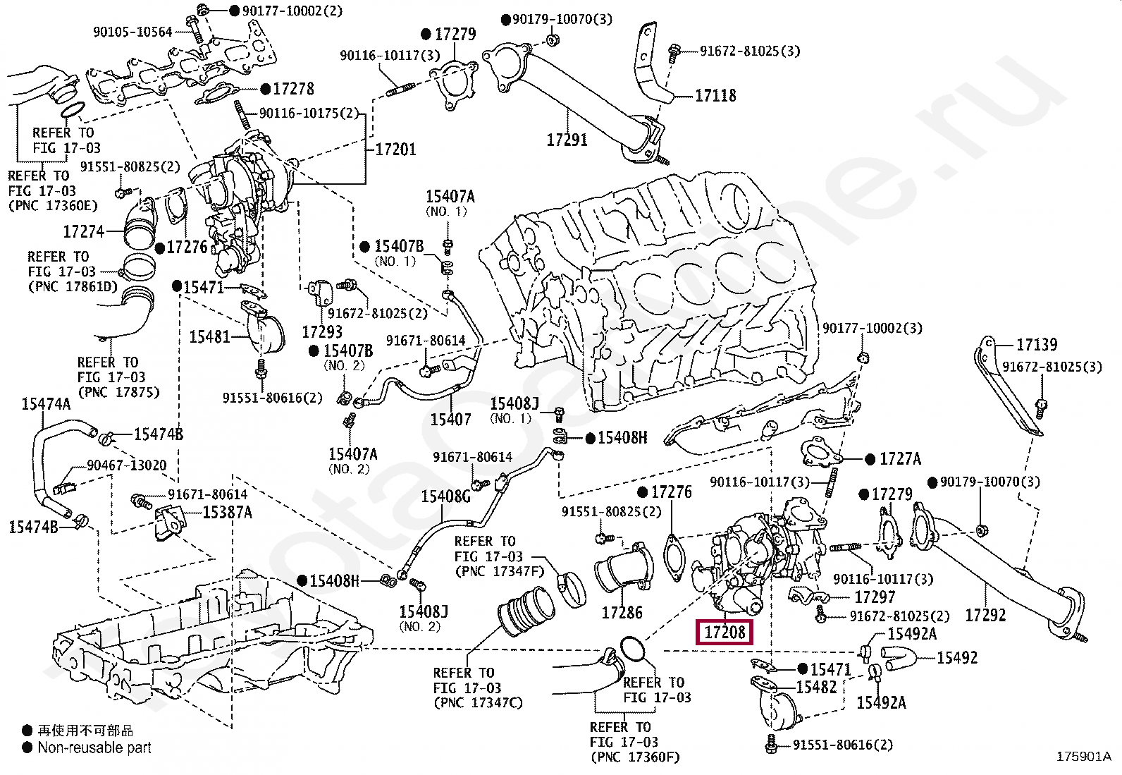 Запчасти Тойота: Турбина левая (1720851012)