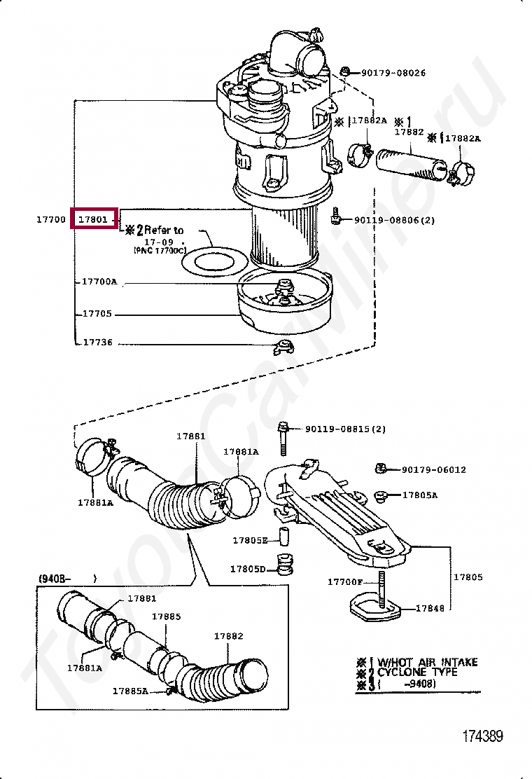 Фильтры воздушные на Тойоту Хайэйс