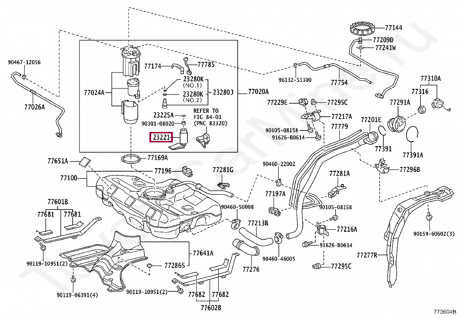 Запчасти Тойота: PUMP, FUEL (2322037211)