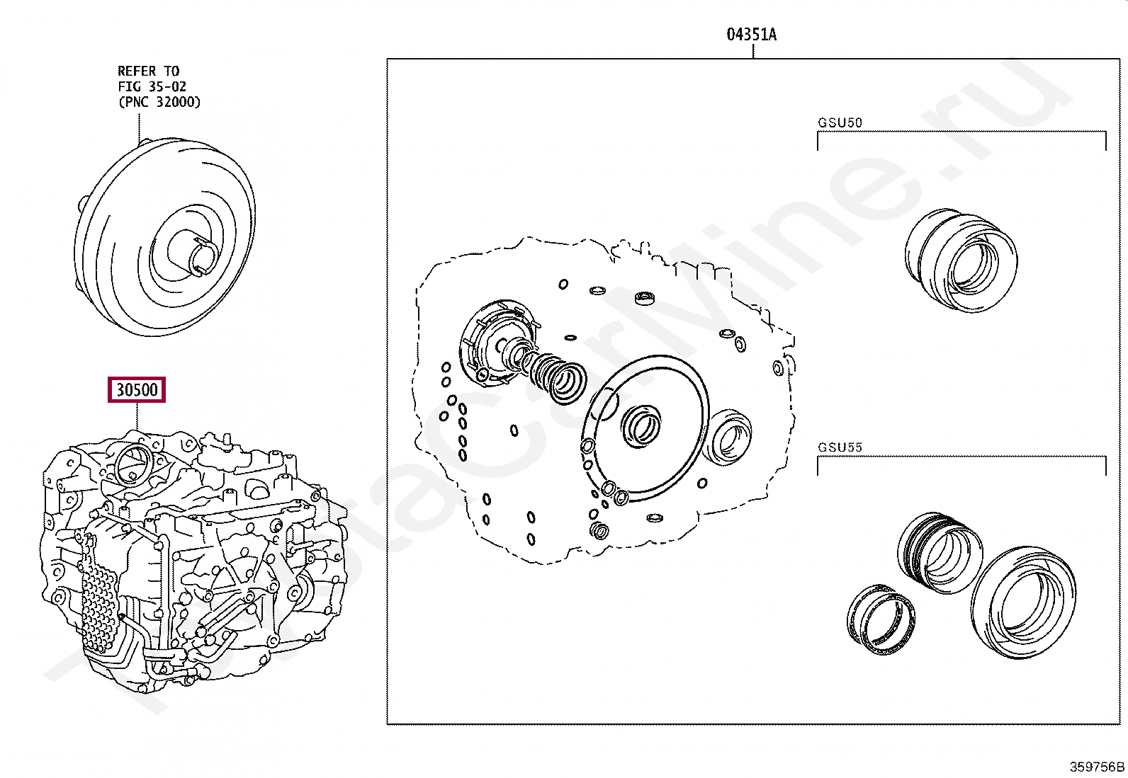 Запчасти Тойота: TRANSAXLE ASSY, AUTOMATIC (3050045081)