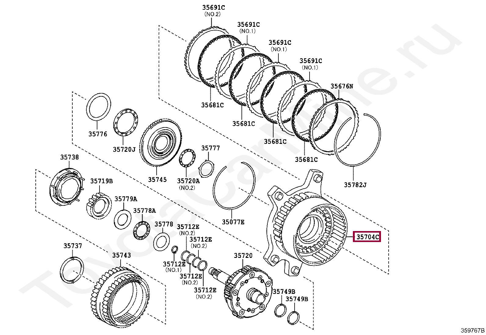 Запчасти Тойота: GEAR SUB-ASSY, COUNTER DRIVE (3570448041)