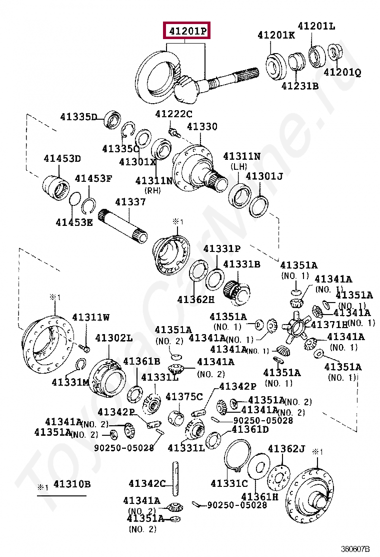 Запчасти Тойота: GEAR KIT, TRANSFER (4120121040)