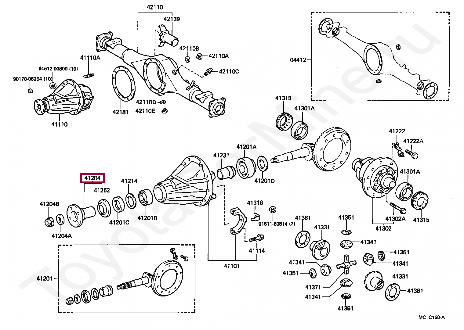 Запчасти Тойота: FLANGE SUB-ASSY, REAR DRIVE PINION COMPANION, REAR ...
