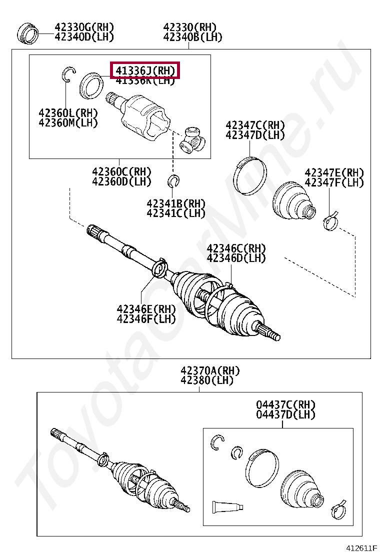 Запчасти Тойота: COVER, REAR DRIVE SHAFT DUST, LH (4133628050)