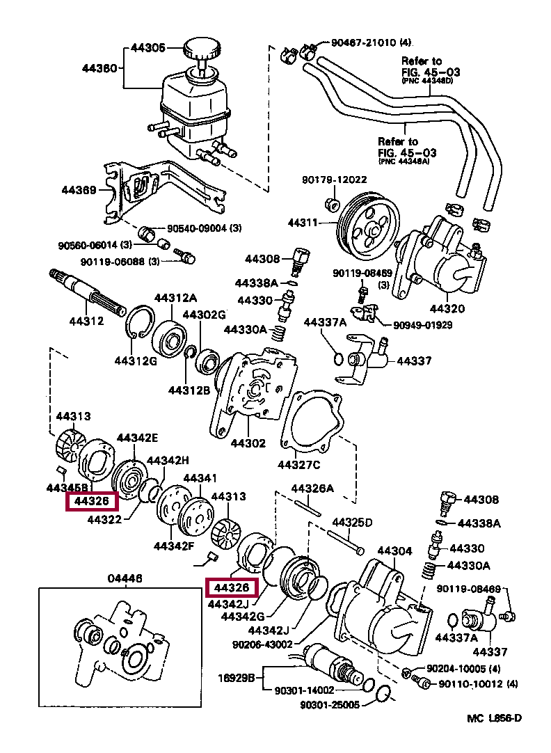 Запчасти Тойота: RING, CAM(FOR VANE PUMP) (4432532110)
