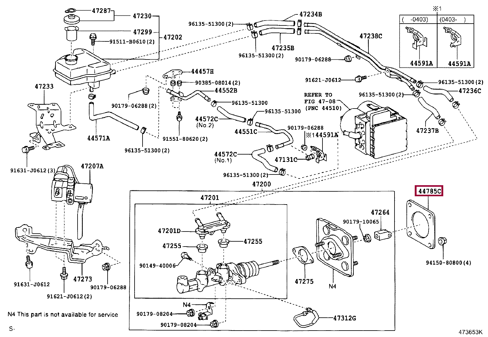 Запчасти Тойота: GASKET, BRAKE BOOSTER (4478547010)