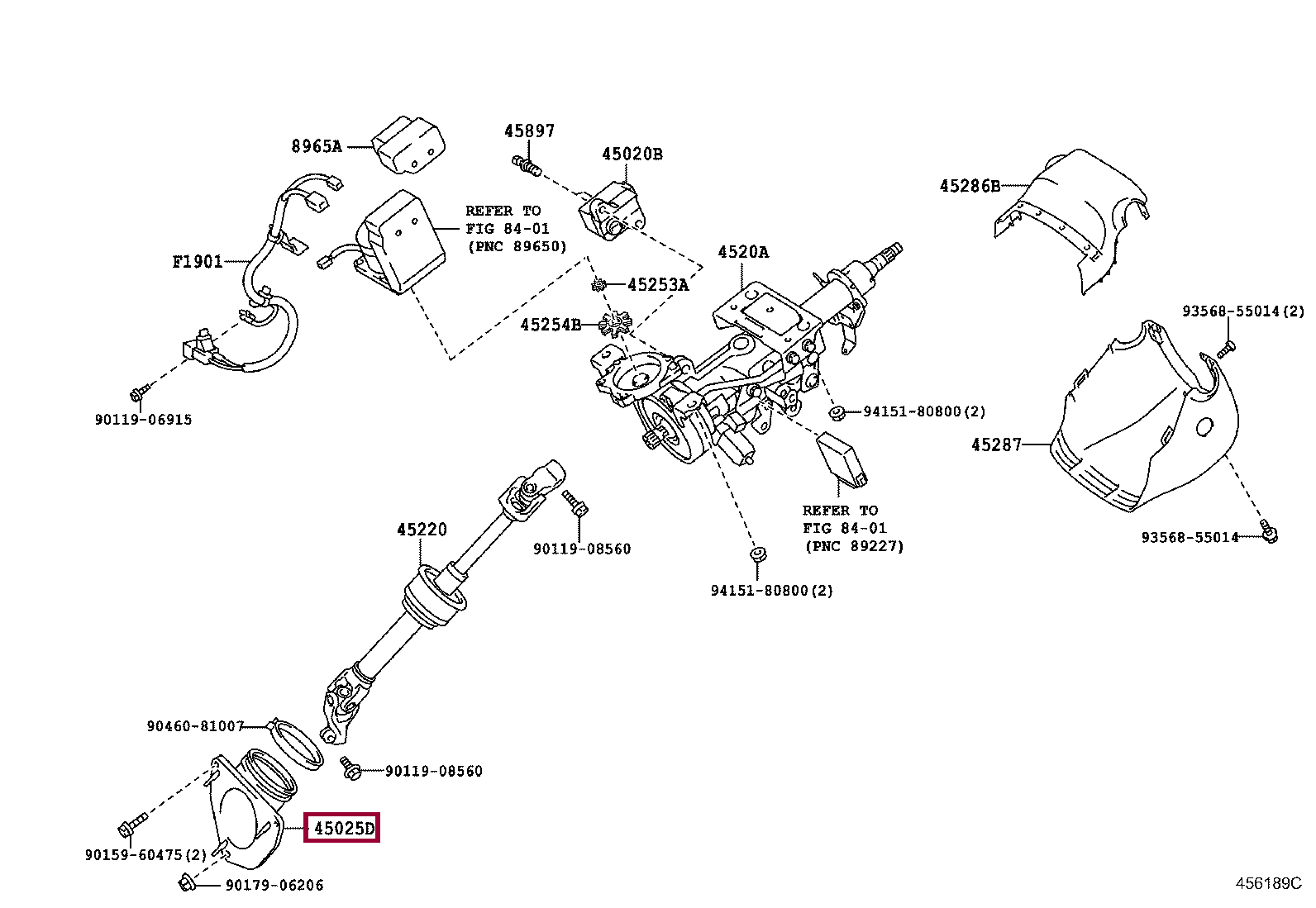 Запчасти Тойота: COVER SUB-ASSY, STEERING COLUMN HOLE, NO.1 (4502533130)