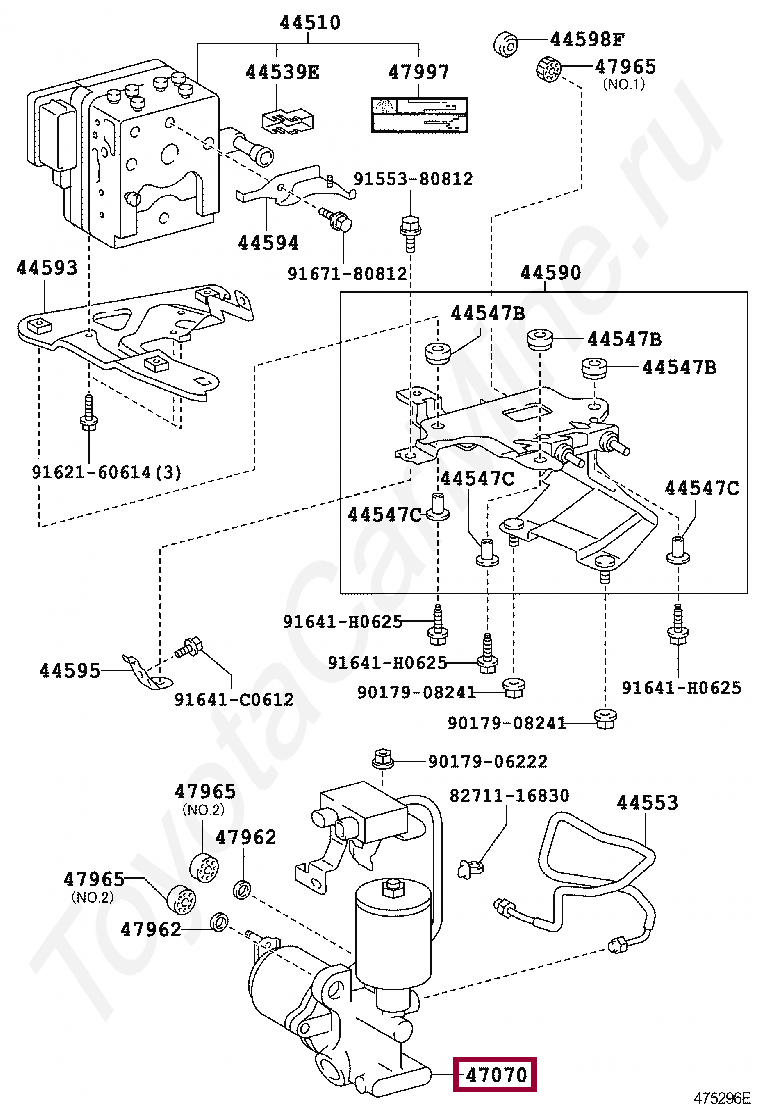 Запчасти Тойота: PUMP ASSY, BRAKE BOOSTER (4707050040)