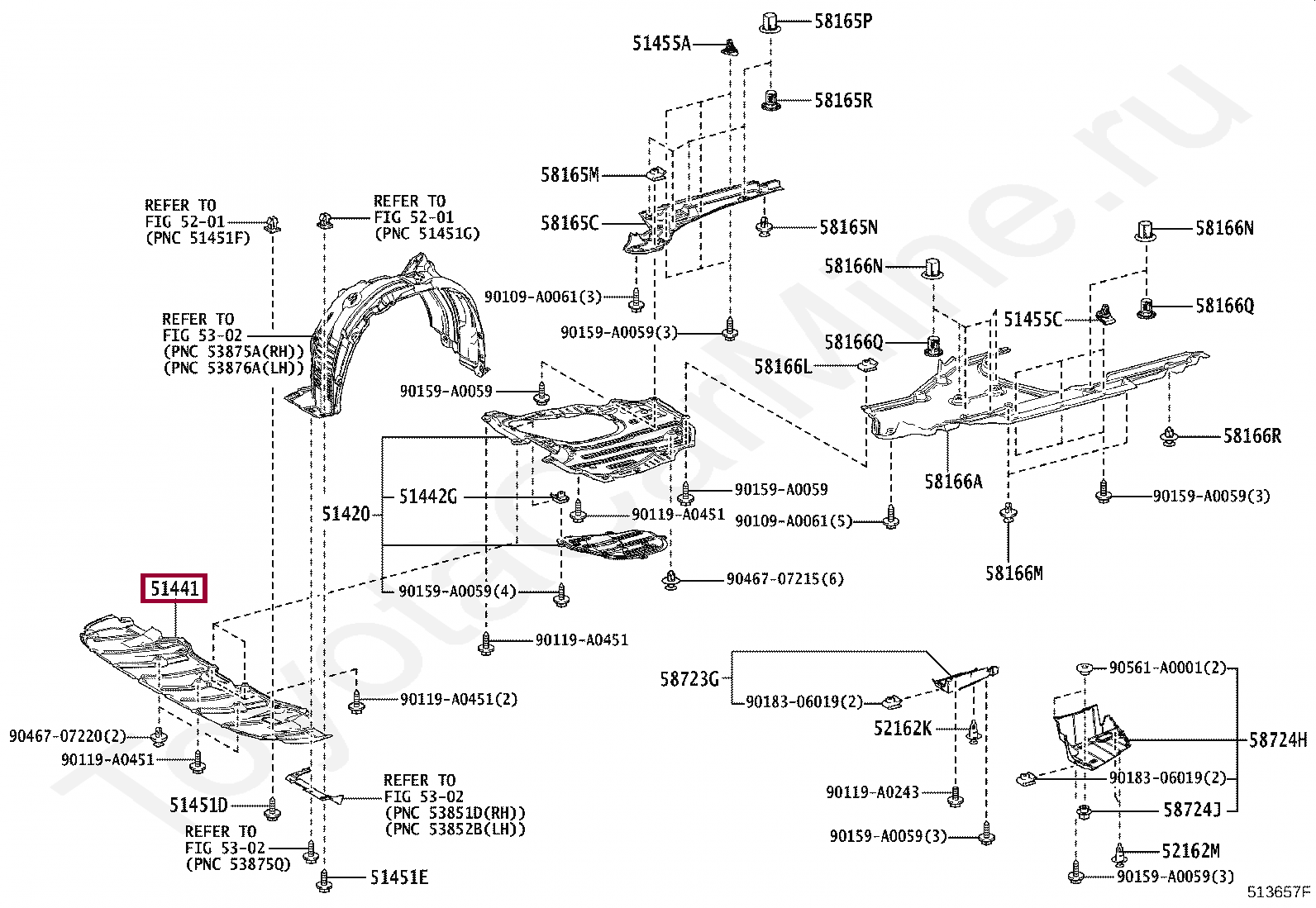 Запчасти Тойота: Защита двигателя (514410E100)