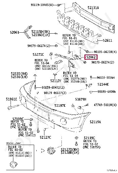 Запчасти Тойота: SUPPORT SUB-ASSY, FRONT BUMPER SIDE, LH (5206248010)