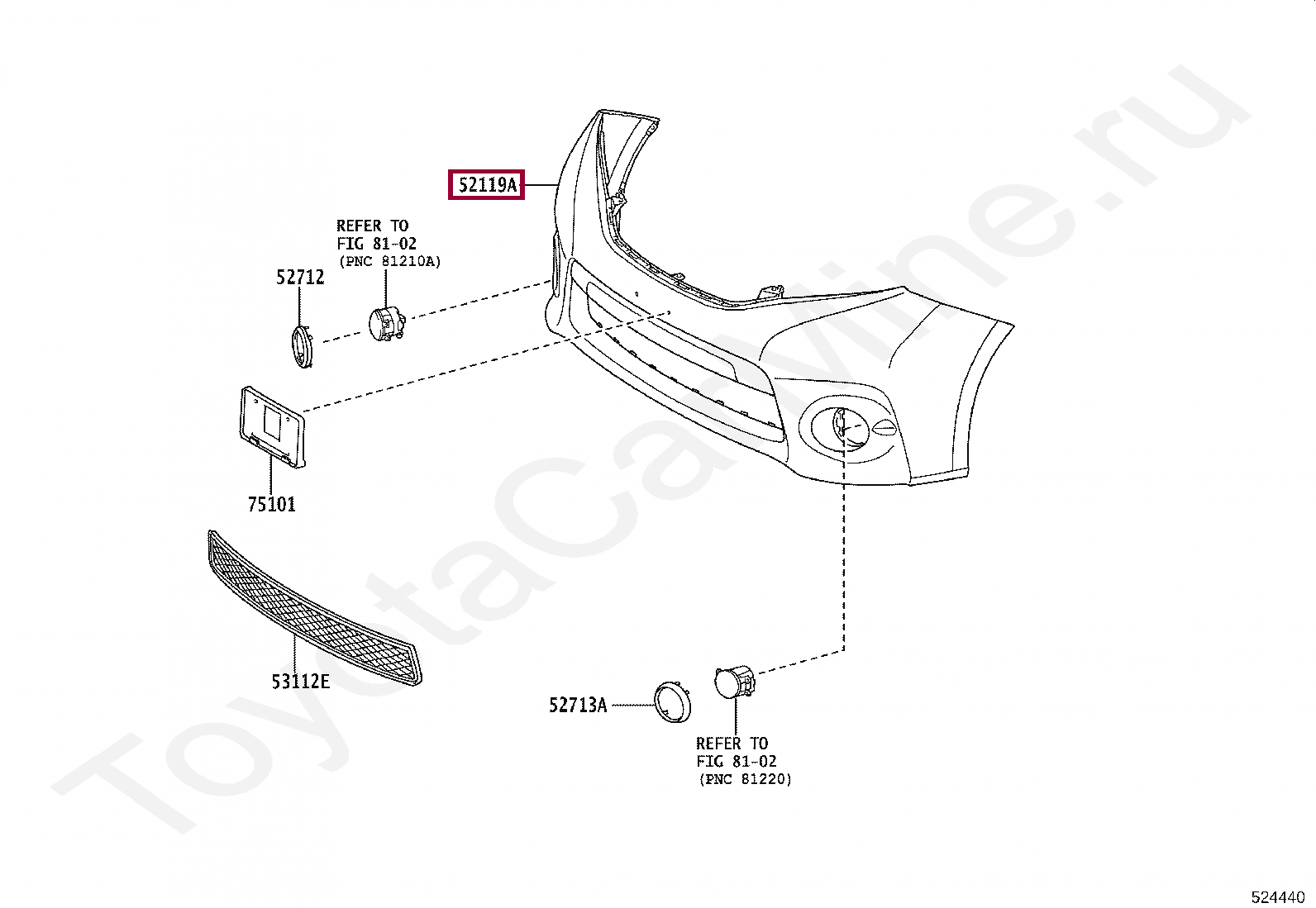 Запчасти Тойота: COVER, FRONT BUMPER (5211908903)