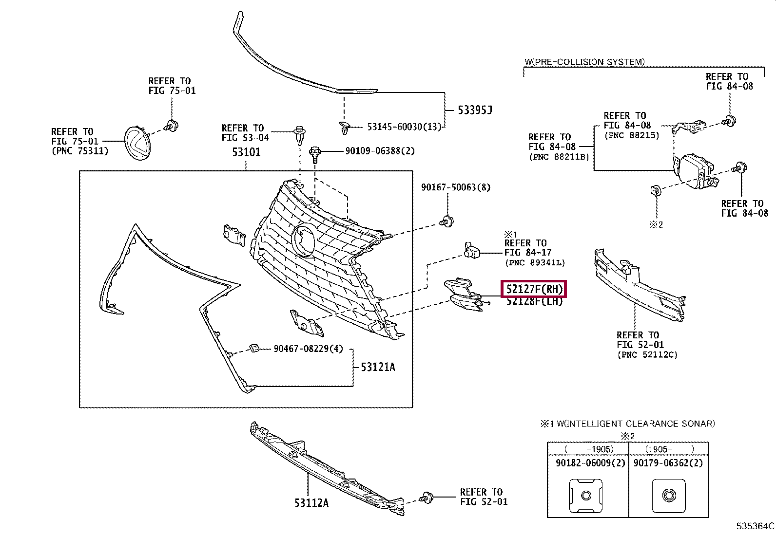 Запчасти Тойота: COVER, FRONT BUMPER HOLE (5212778140)