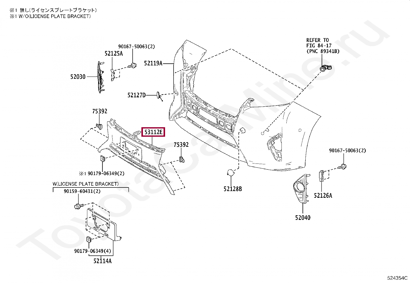 Запчасти Тойота: GRILLE, RADIATOR, LOWER NO.1 (5311258170)