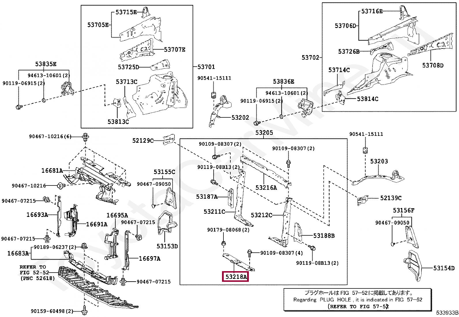 Запчасти Тойота: SUPPORT, RADIATOR, LOWER (5320942020)