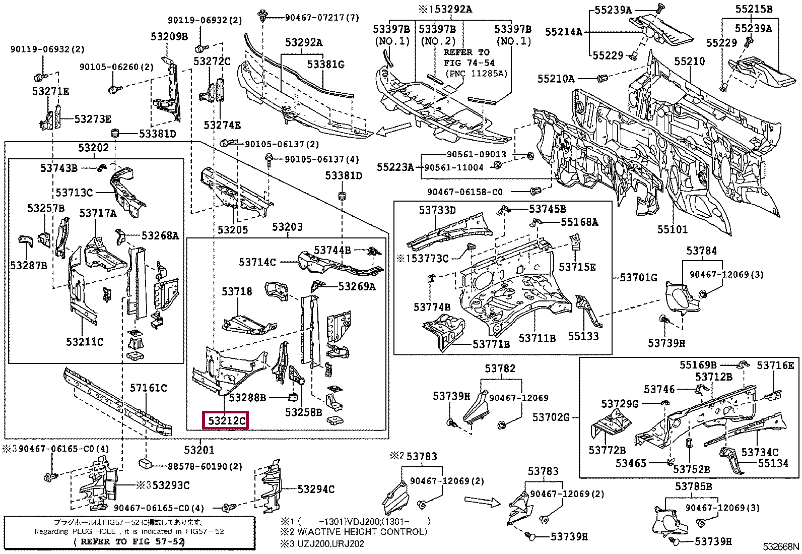 Запчасти Тойота: SUPPORT, RADIATOR, LH (5321260190)