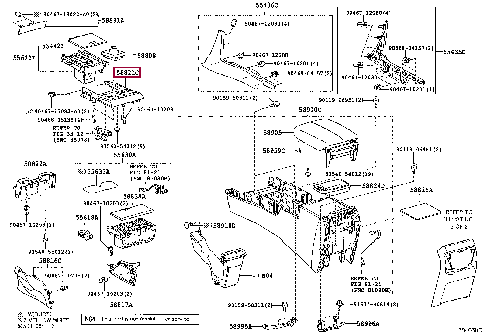 Запчасти Тойота: PANEL, CONSOLE, UPPER (5882160A10)