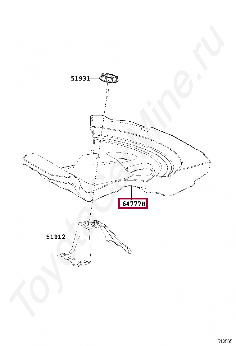 Запчасти Тойота: CUSHION, SPARE WHEEL (6477742060)