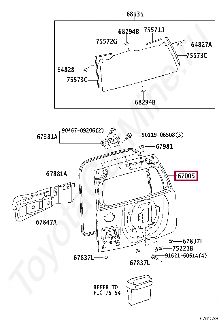 Запчасти Тойота: PANEL SUB-ASSY, BACK DOOR (6700560F60)