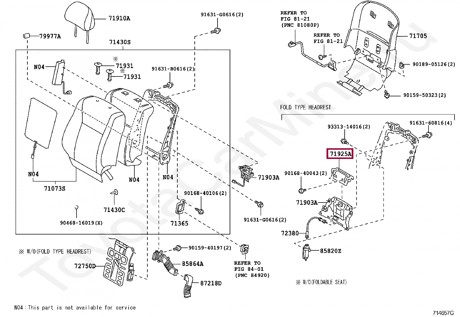 Запчасти Тойота: COVER, FRONT SEAT HEADREST STAY,LH (7192550010)