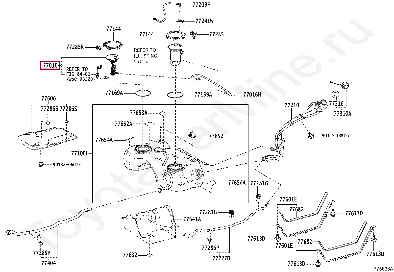 Запчасти Тойота: TUBE ASSY, FUEL TANK VENT (7701042060)