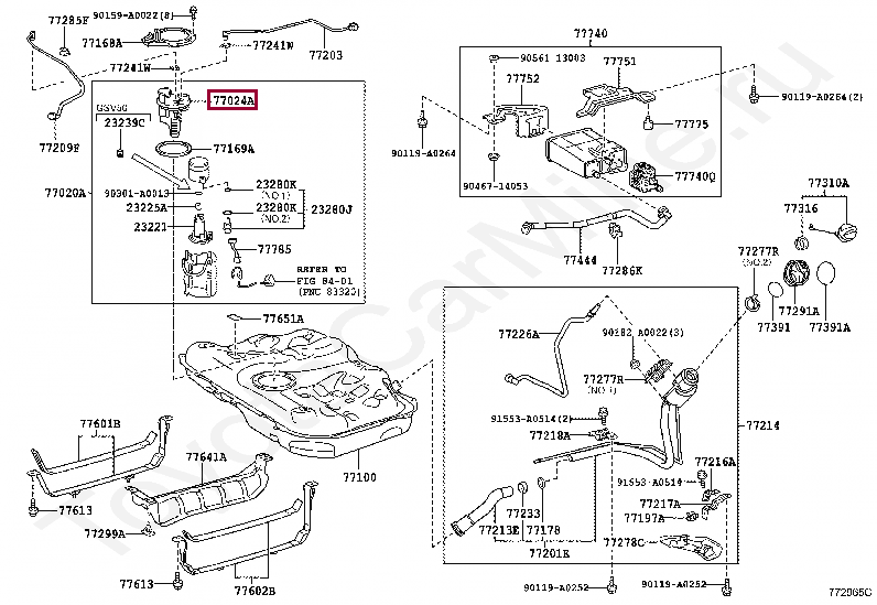 Запчасти Тойота: PLATE SUB-ASSY, FUEL SUCTION (7702406153)