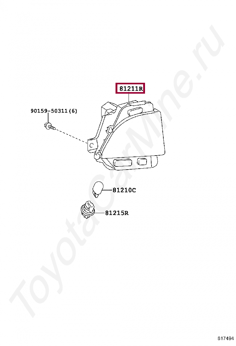 Запчасти Тойота: Птф задняя правая (8145760100)