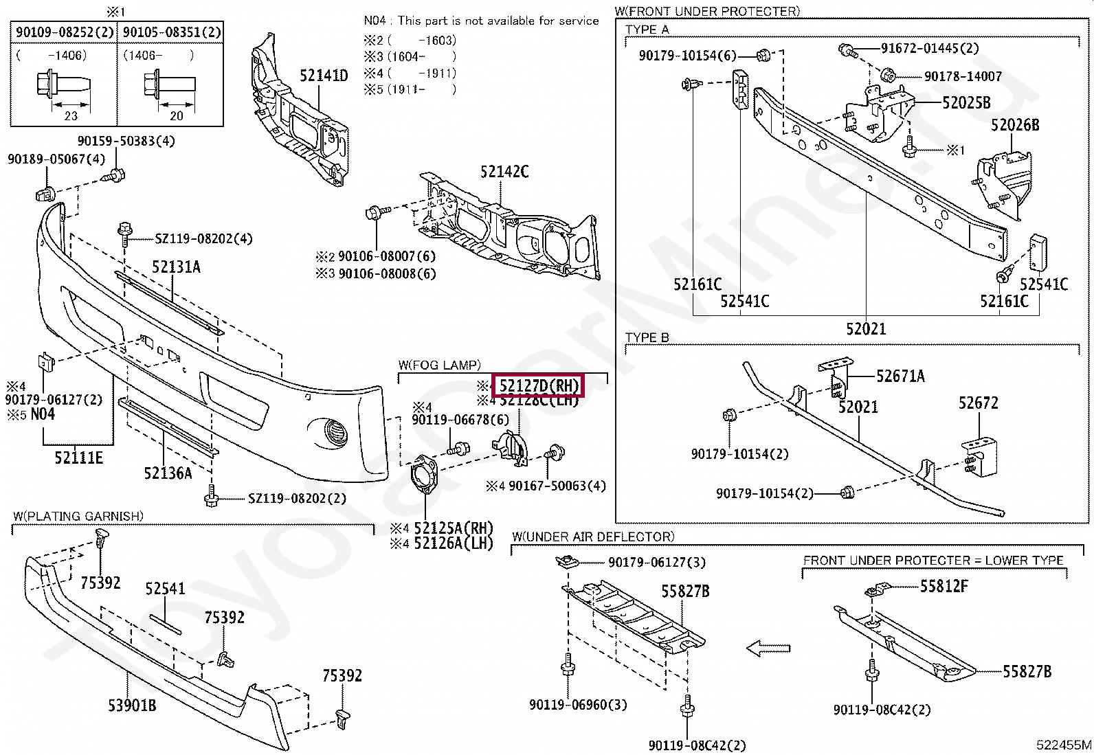 Запчасти Тойота: COVER, FRONT BUMPER HOLE, RH (8161037180)