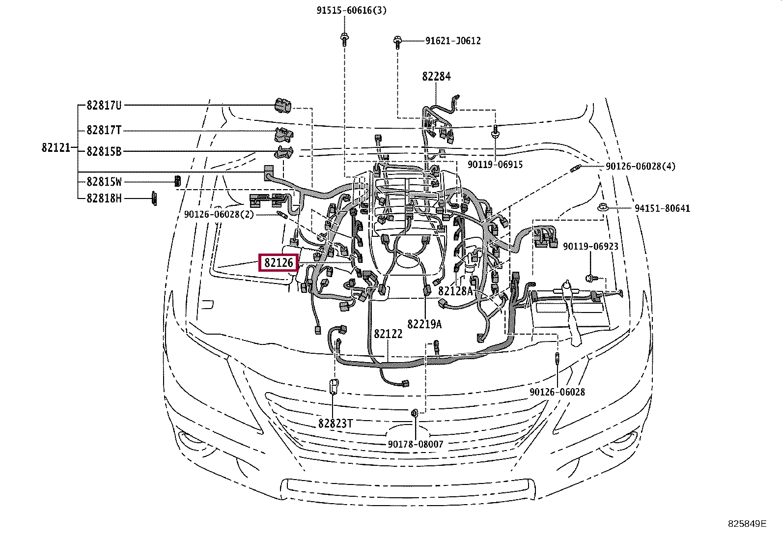 Запчасти Тойота: WIRE, ENGINE (8212634021)