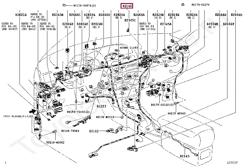 Запчасти Тойота: WIRE, INSTRUMENT PANEL (8214505141)