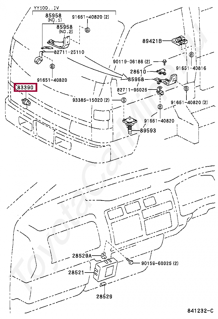 Запчасти Тойота: SWITCH ASSY, VACUUM WARNING (8339012340)