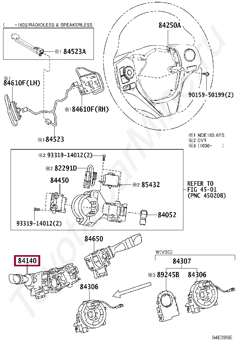 Запчасти Тойота: SWITCH ASSY, HEADLAMP DIMMER (8414002720)