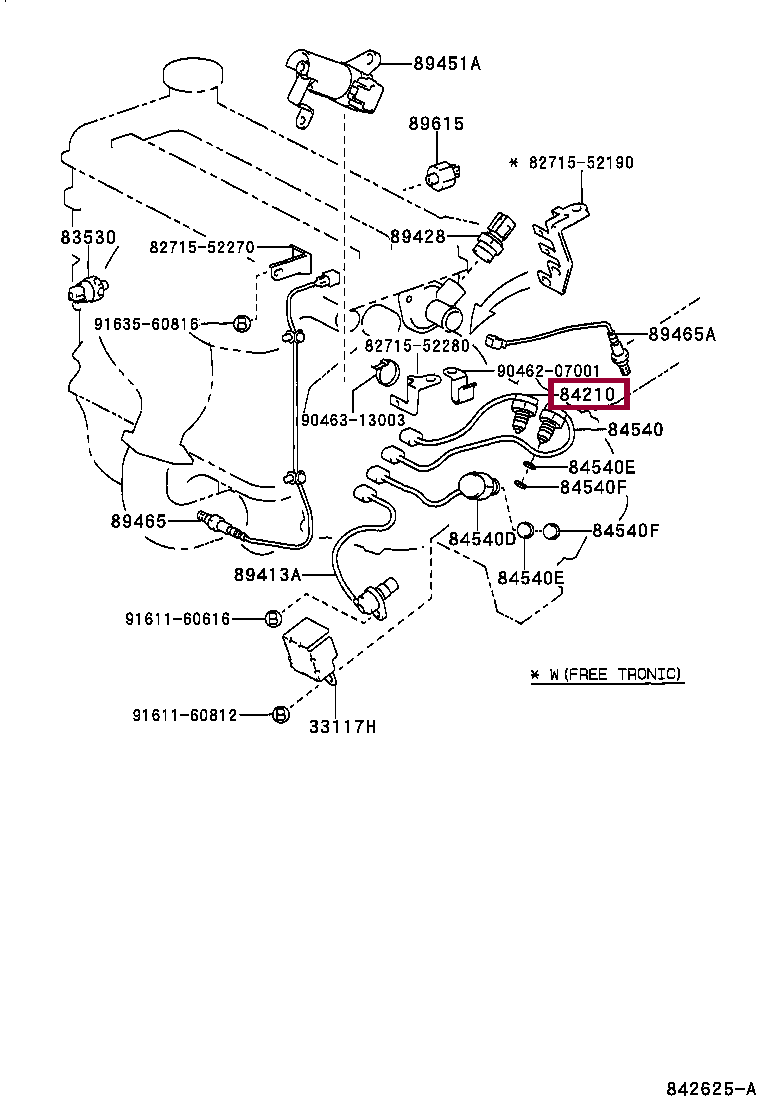 Запчасти Тойота: SWITCH ASSY, BACK-UP LAMP (8421060030)