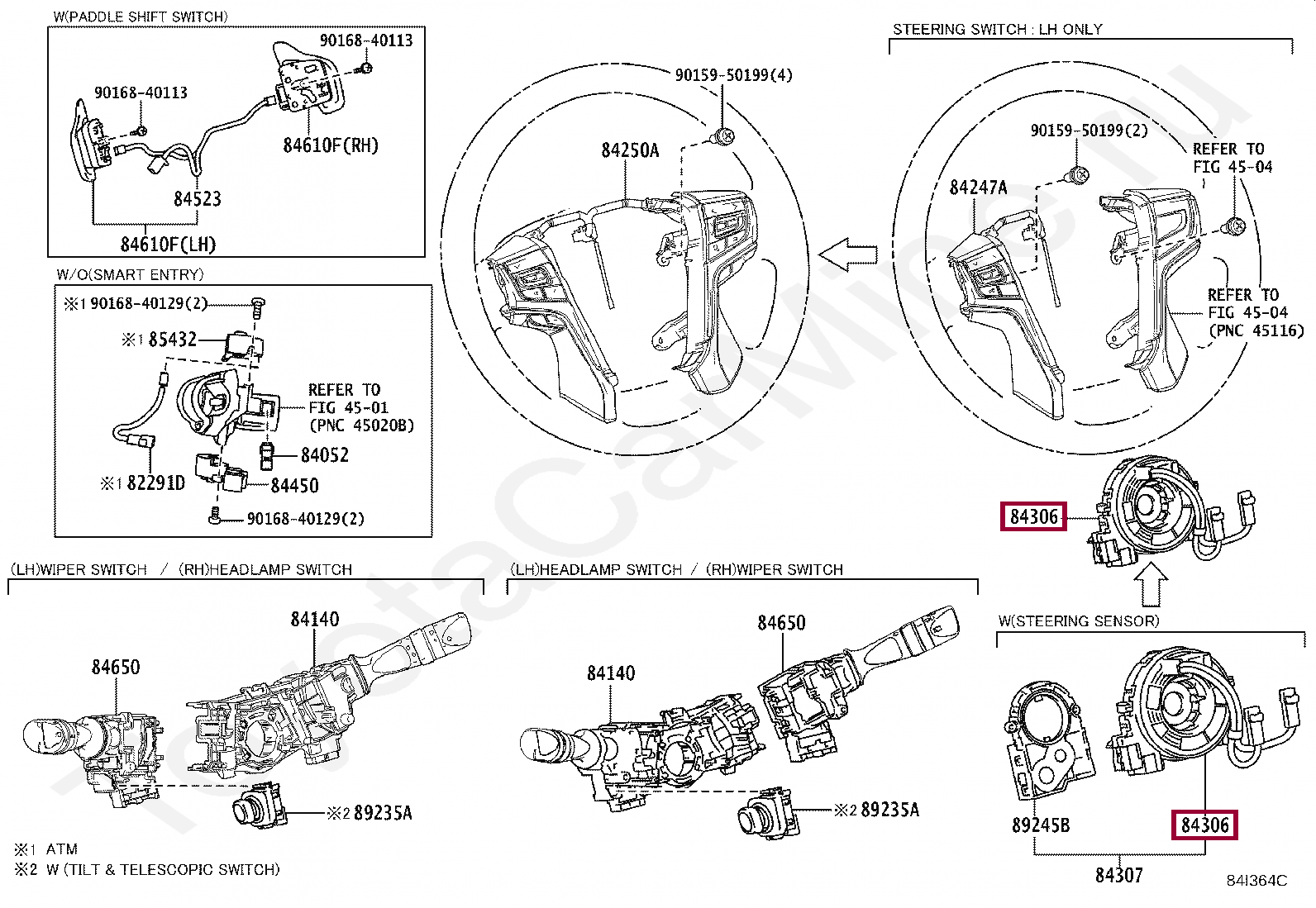 Запчасти Тойота: CABLE SUB-ASSY, SPIRAL (8430660160)