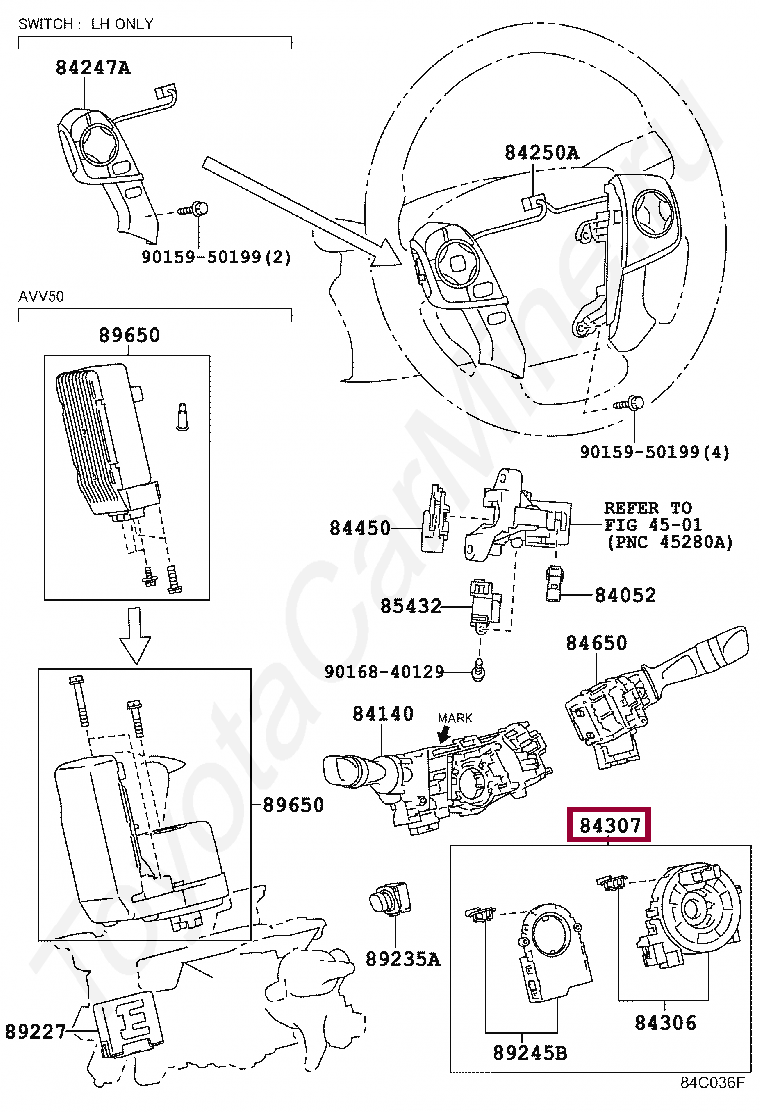 Запчасти Тойота: CABLE SUB-ASSY, SPIRAL W/SENSOR (8430733190)
