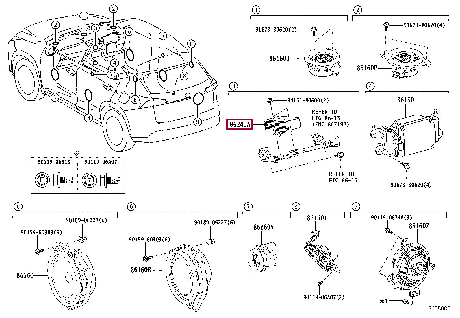 Запчасти Тойота: EQUALIZER ASSY,STEREO COMPONENT (8624078040)
