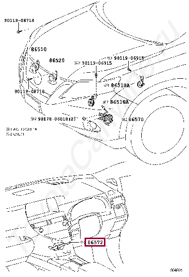 Запчасти Тойота: CONTROLLER, VEHICLE APPROACHING SPEAKER (8657248020)